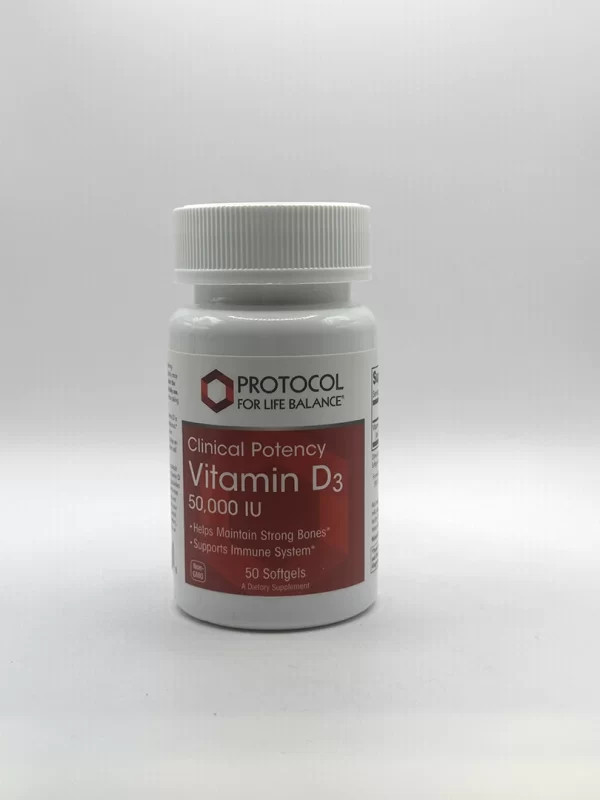 Protocol - Vitamin D3 50,000 IU 50 Softgels - G&W Herbs