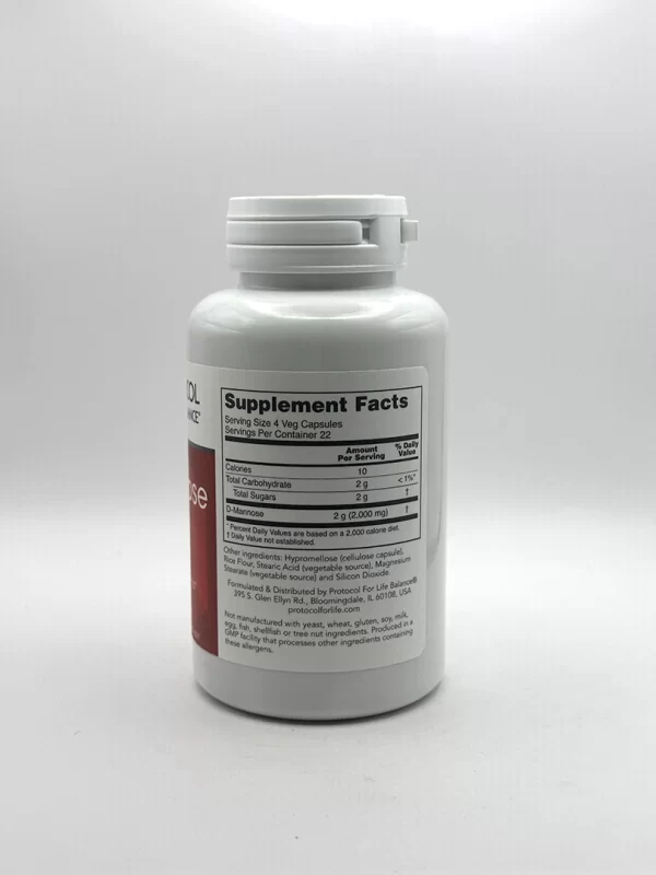 Protocol - D-Mannose 500 mg 90 Veg Capsules - G&W Herbs