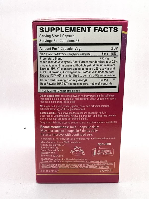 EuroPharma/Terry Naturally - Red Ginseng Female Sexual Enhancement - 48 ...