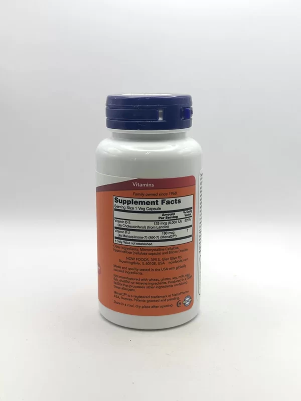 NOW - Mega D3 & MK-7 120 Capsules - G&W Herbs