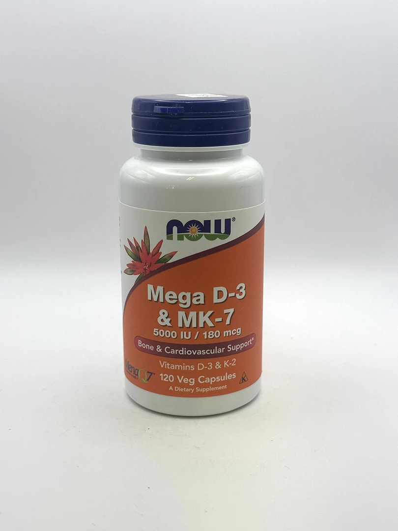 NOW - Mega D3 & MK-7 120 Capsules - G&W Herbs