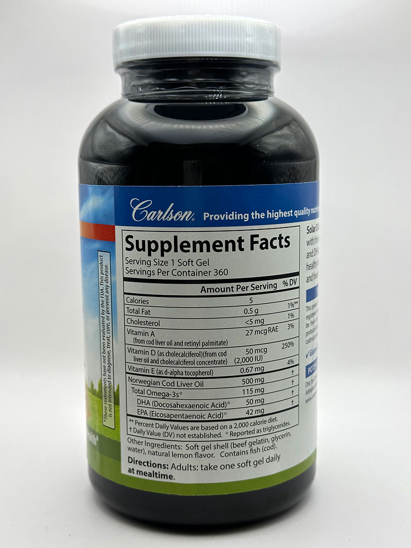 Carlson - Solar D Gems (2000 IU & 4000 IU) - G&W Herbs