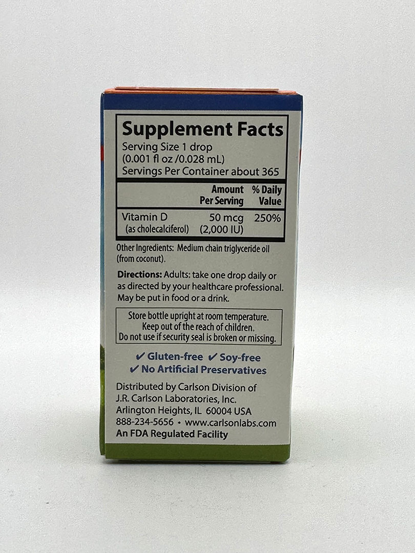 Carlson - Super Daily D3 (2000 IU & 4000 IU) - 90 Drops - G&W Herbs