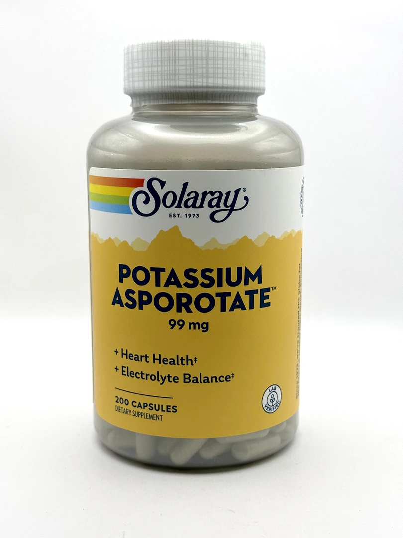 Solaray - Potassium Asporotate - 100 & 200 Capsules - G&W Herbs